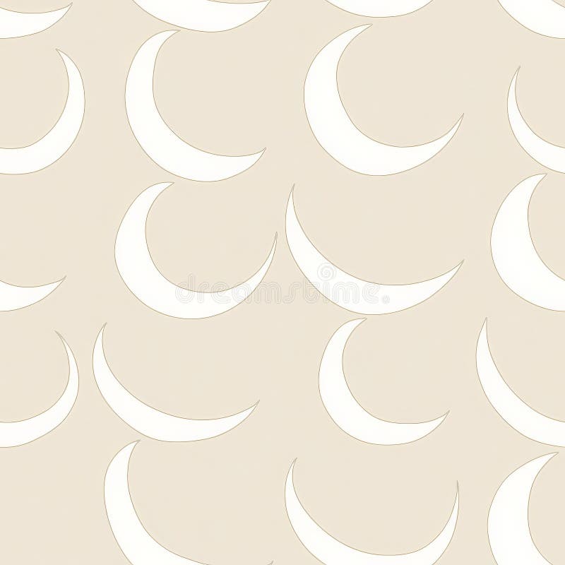 A Minimal Crescent Moon Ramadan Pattern with Elegant Outlines and ...