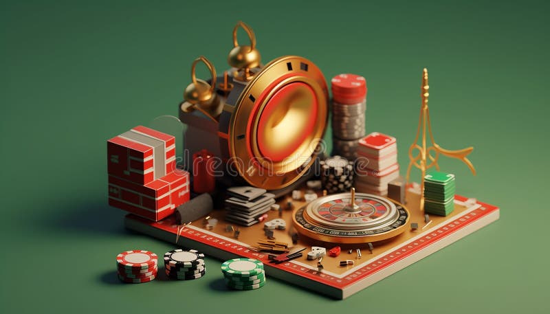 Minimal 3D Casino Objects. Miniature Concept. High Quality Render ...