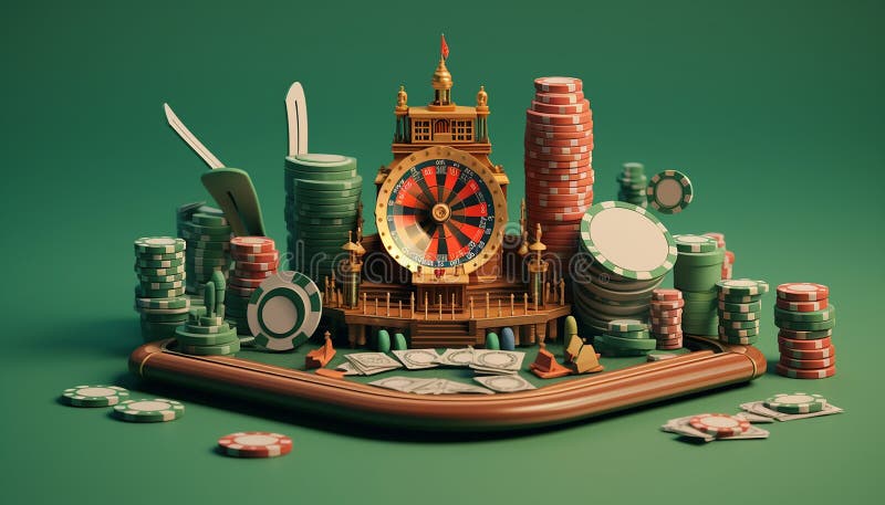 Minimal 3D Casino Objects. Miniature Concept. High Quality Render ...