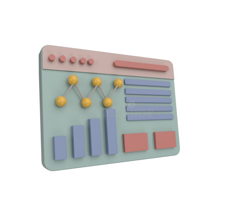 Minimal 3d Illustration Data Analysis, Financial Report Chart, and Web ...