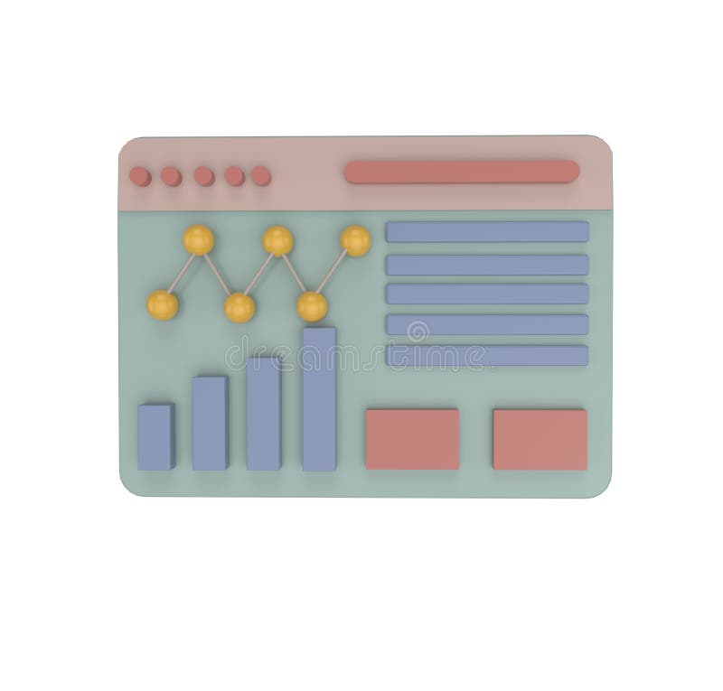 Minimal 3d Illustration Data Analysis, Financial Report Chart, and Web ...