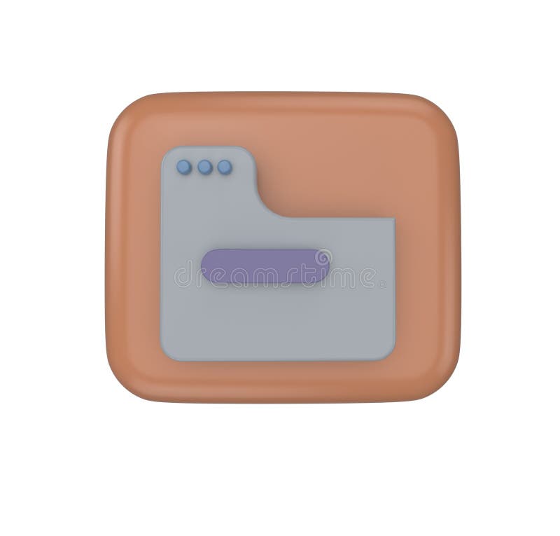 Minimal 3d Illustration Folder Icon. Document, File, Document, File ...