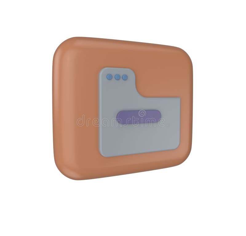 3d Minimal Document File Icon. File Archive. Document Folder with ...