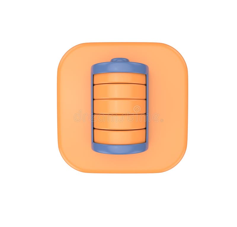 Minimal 3d Illustration Full Battery Charge Levels Status Icon 3d ...