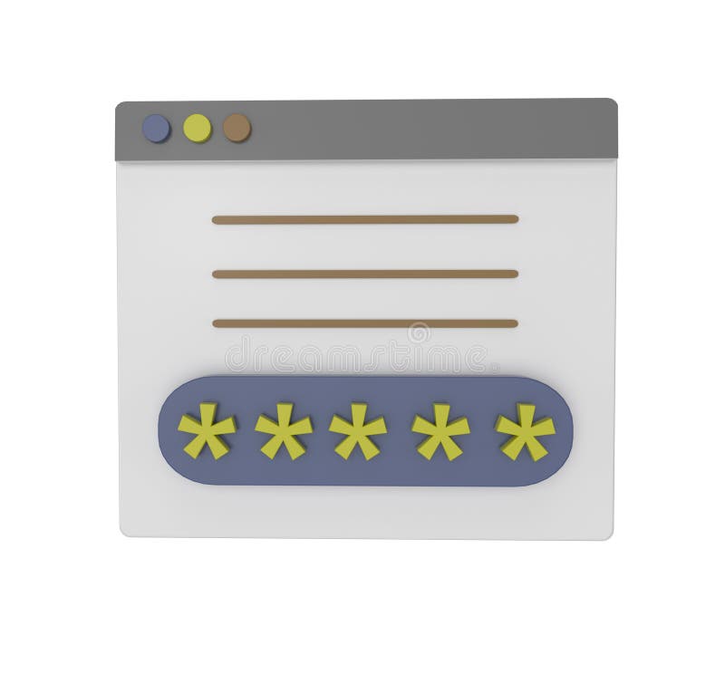 Minimal 3d Illustration Login with Password Icon. Authentication ... Minimal 3d Illustration Login with Password Icon. Authentication ...