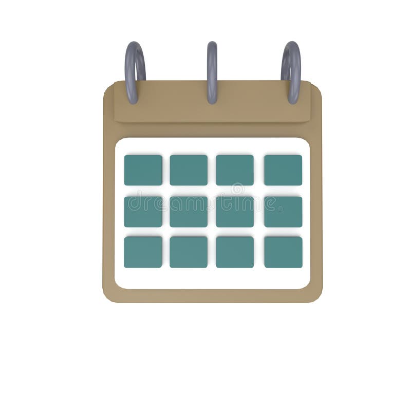 Minimal 3d Illustration Modern Calendar Icon. Reminder Date Stock ...