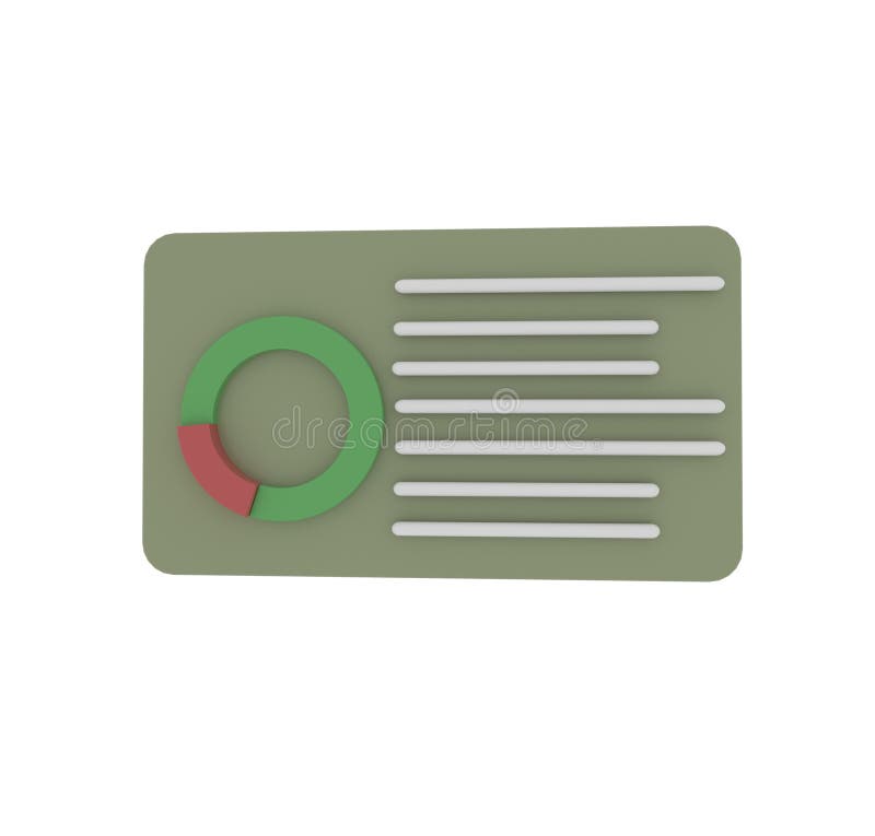 Minimal 3d Illustration Progress, Pie Chart, Planning and Visualization ...