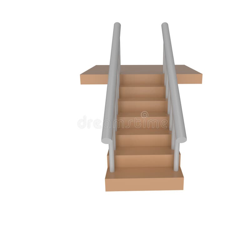 Minimal 3d Illustration Stair Icon. Staircase Up Steps 3d Render Stock ...