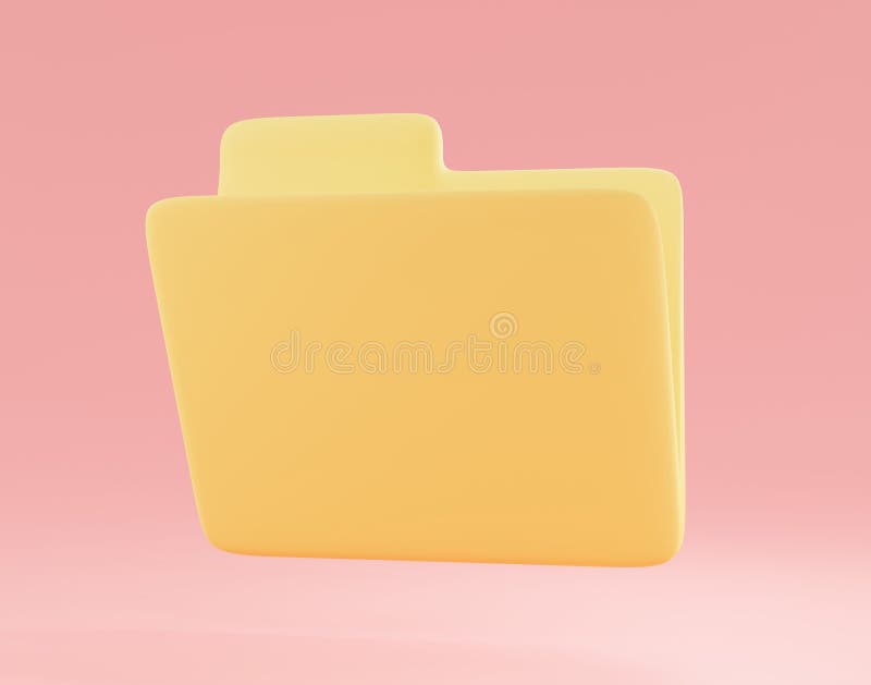 Minimal Document Folder 3d Model Render Stock Image - Illustration of ...