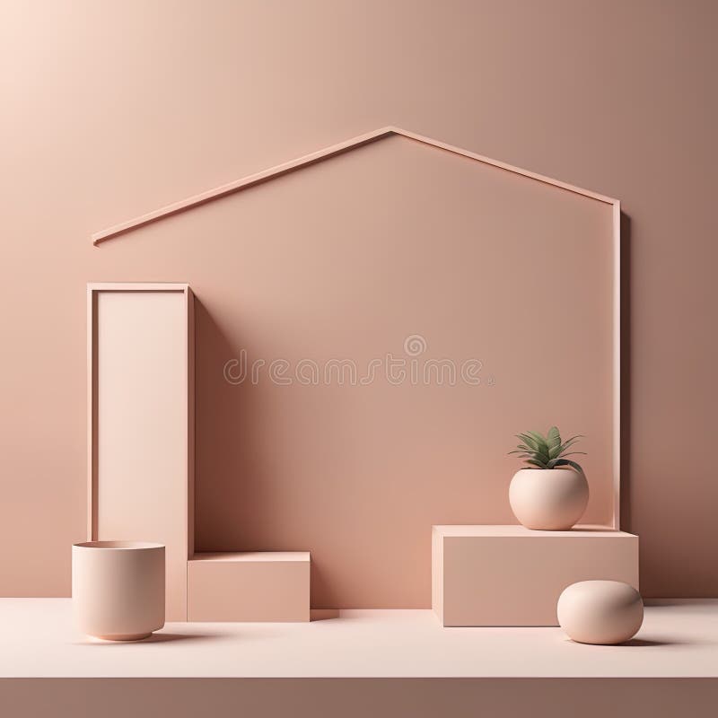 Minimal 3d Render Scene for Presentation with Empty Space Minimal 3d ...