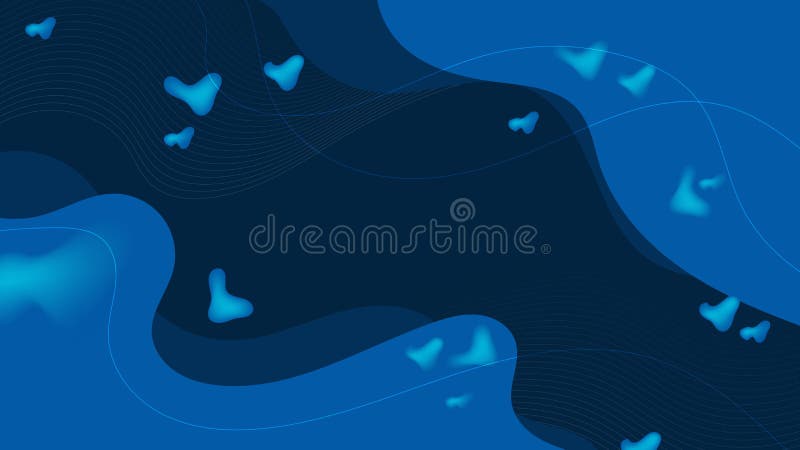 Minimal Dark Blue Curve Background, Gradient Fluid Element Layout Stock ...