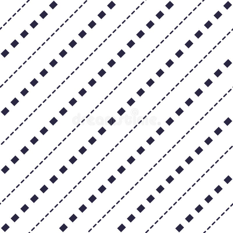 Minimal Dashed Lines Vector Seamless Pattern Abstract Background
