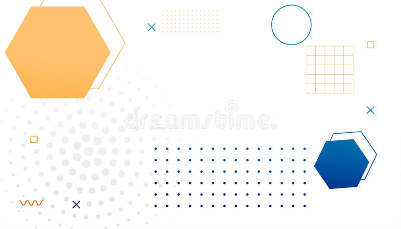 Minimal and Decorative Geometric Shapes Banner with Memphis Elements ...