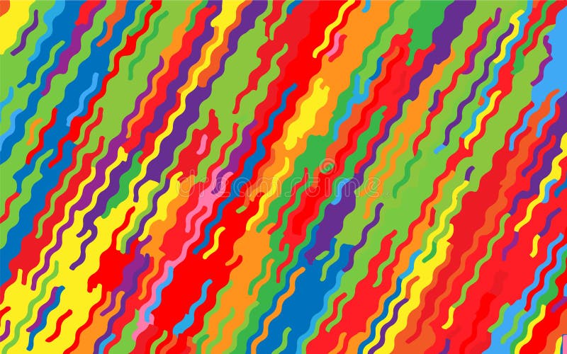 Minimal Design. Bright Rainbow Background. Abstract Pattern with Wave ...