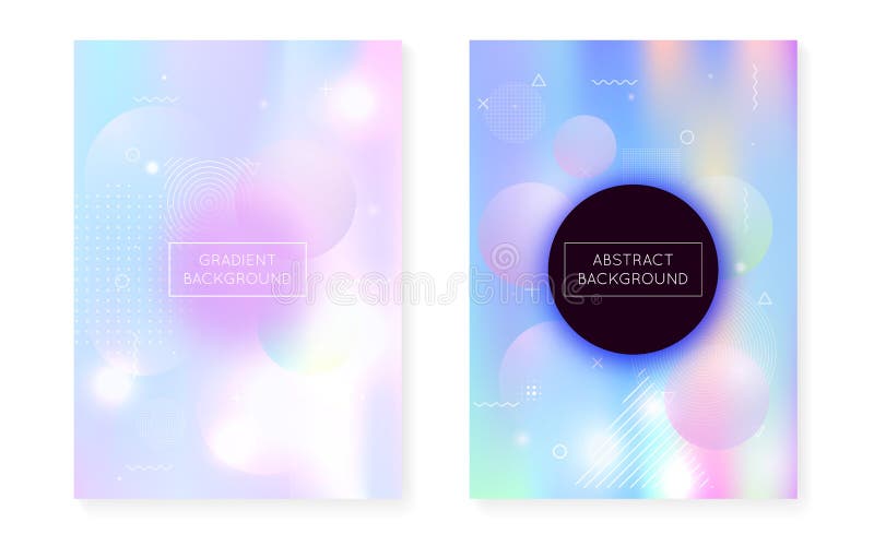 Minimal Design. Holographic Pattern. Violet Space Shape Stock Vector ...