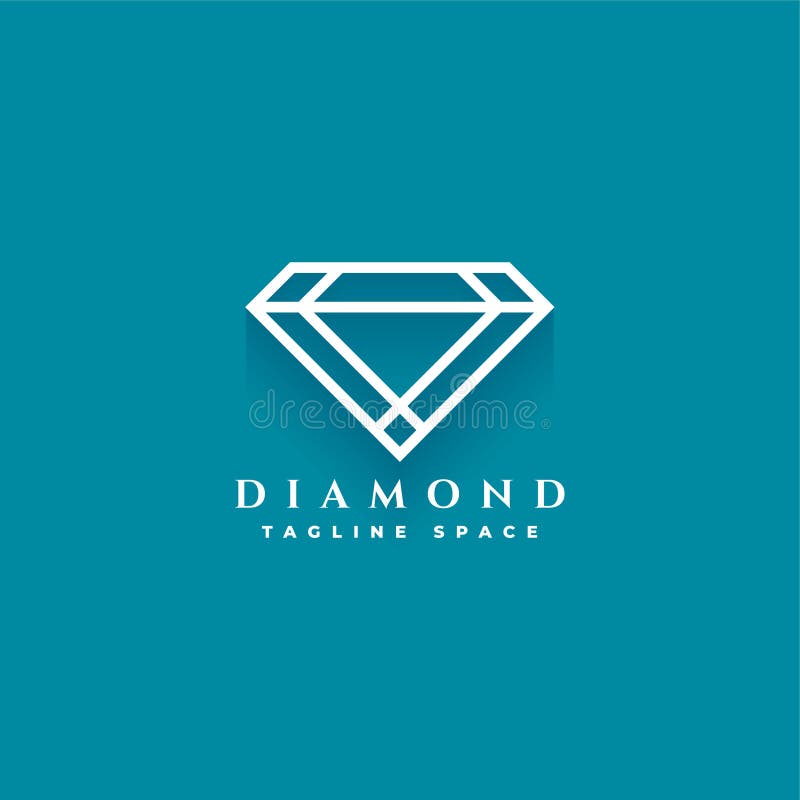 Minimal Diamond Logotype Template Design with Tagline Space Stock ...