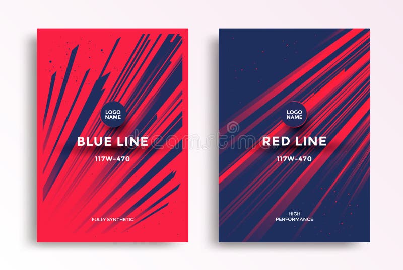 Minimal Dynamic Covers Design with Color Line Stock Vector ...