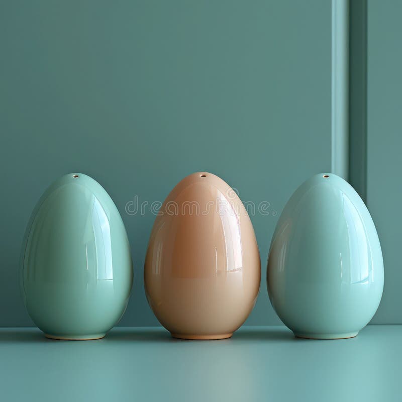 Minimal Easter Decor for Interior, Colored Pastel Eggs. Generative AI ...