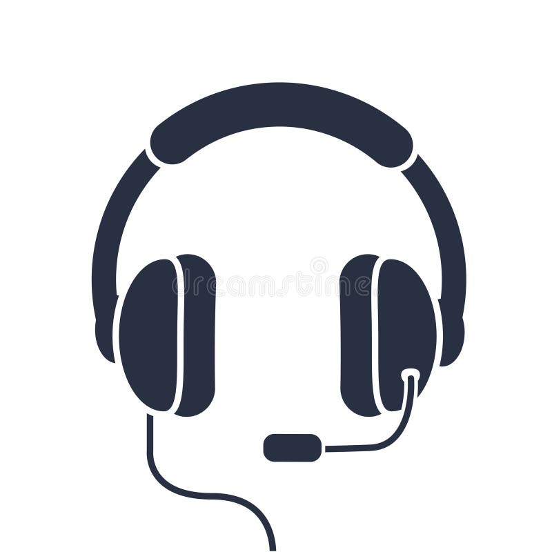 Minimal Editable Hotline Icon. Flat Solid Simple Operator Logotype ...