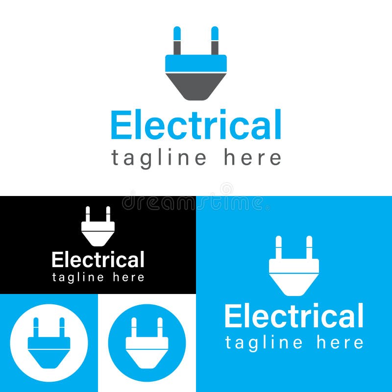 Minimal Electrical Logo.Modern Electric Plug Logo Stock Vector ...