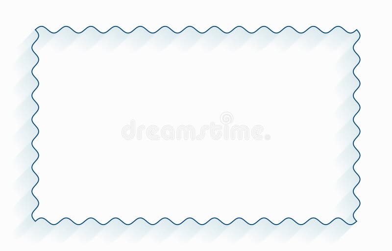 Minimal and Empty Curvy Zigzag Frame with Text Space Stock Vector ...
