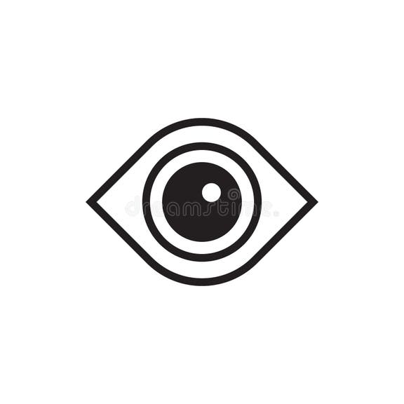 Minimal Eye Vector Icon Logo Design Stock Vector - Illustration of ...