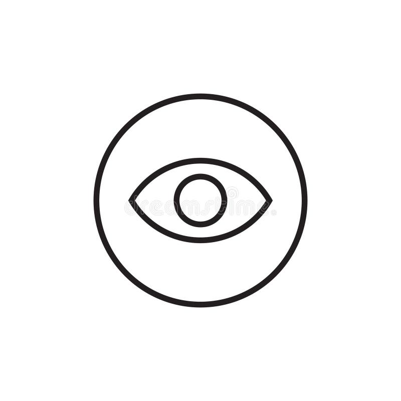 Minimal Eye Vector Icon Logo Design Stock Vector - Illustration of care ...