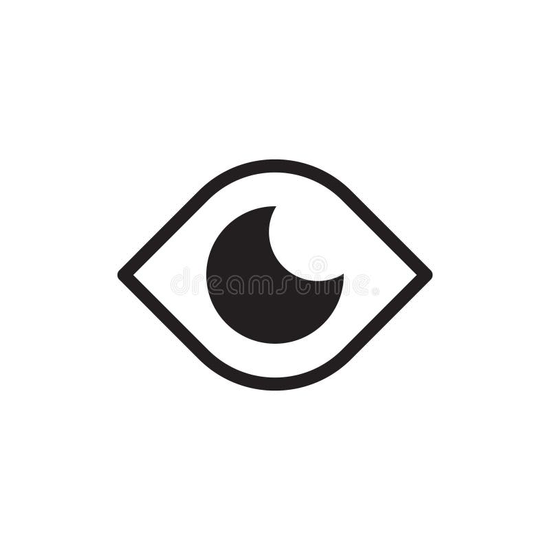 Minimal Eye Vector Icon Logo Design Stock Vector - Illustration of line ...