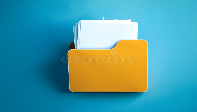 3d Minimal Document File Icon. File Archive. Document Folder with ...