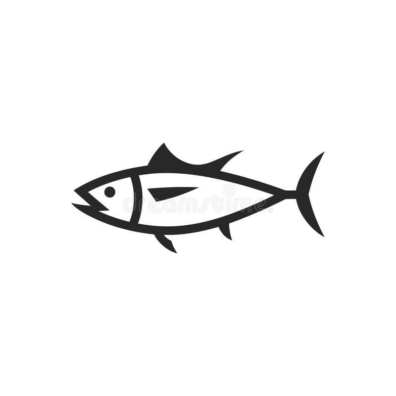 Minimal Fish Icon stock vector. Illustration of marine - 361759026
