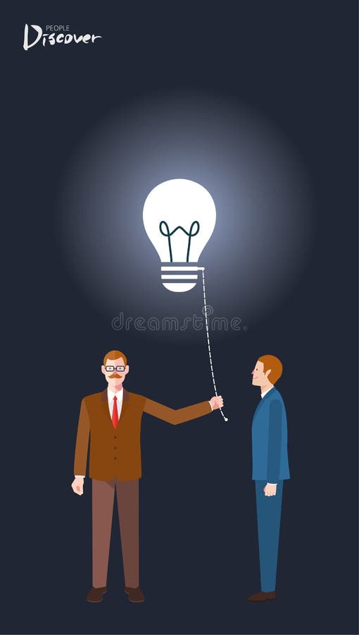 Minimal Flat Character of Business Discover Idea Concept Illustrations ...