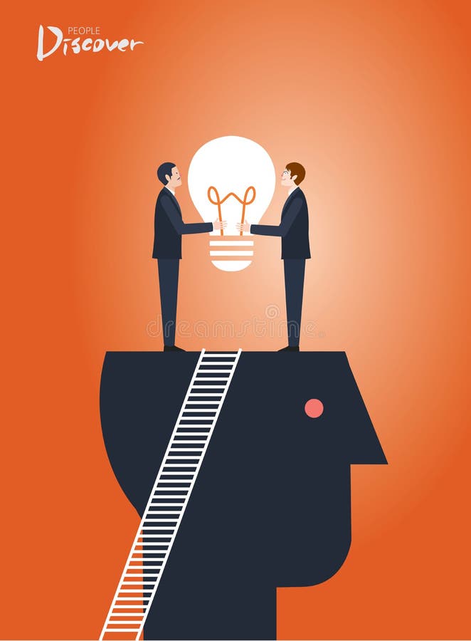 Minimal Flat Character of Business Discover Idea Concept Illustrations ...