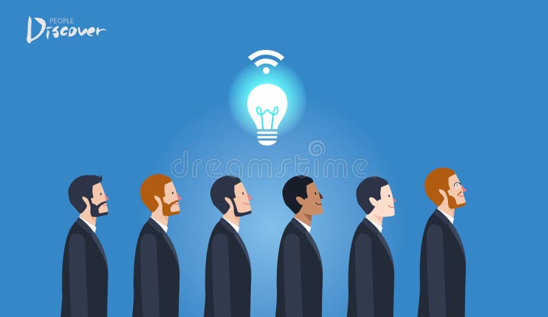 Minimal Flat Character of Business Discover Idea Idea Concept ...