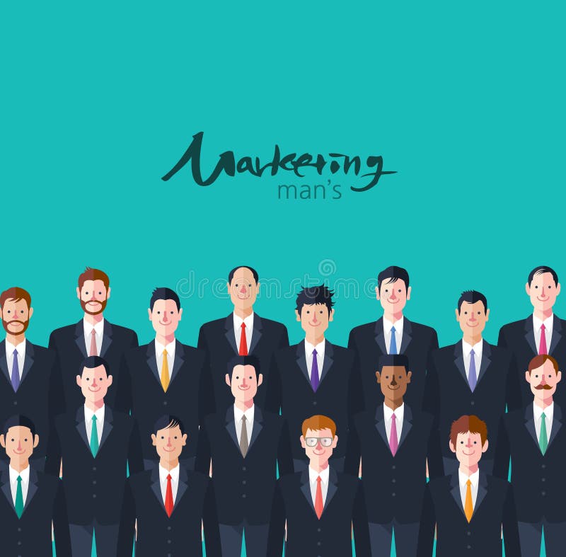 Minimal Flat Character of Business Marketing Man S Concept ...