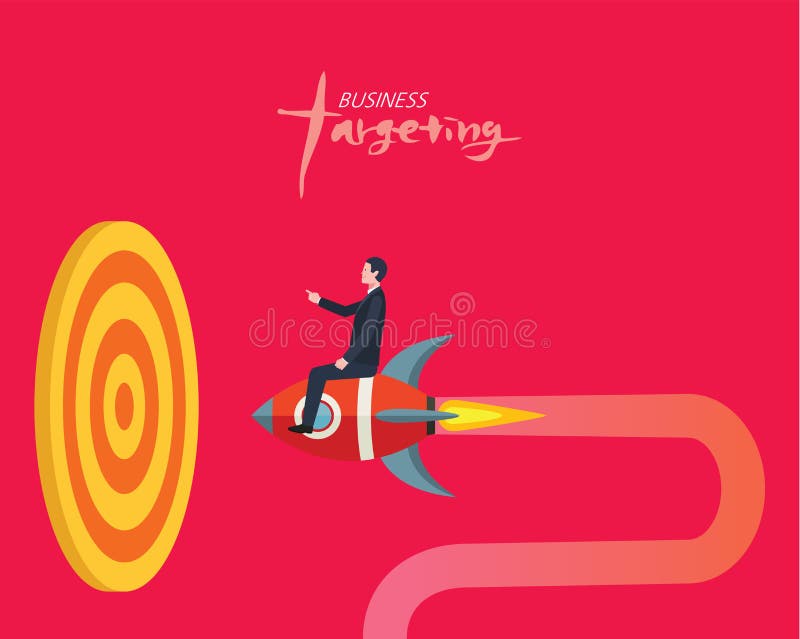 Minimal Flat Character of Business Targeting Concept Illustrations ...