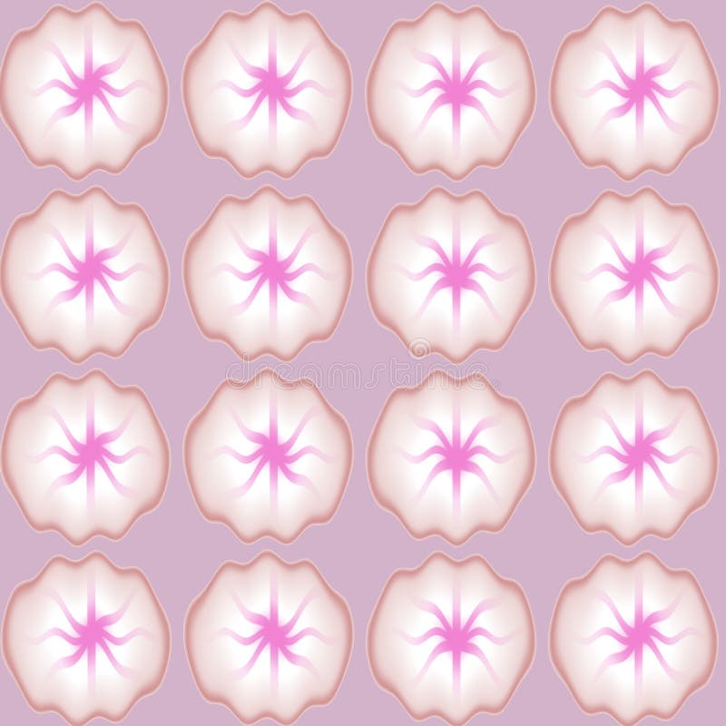 Minimal Flowers Pattern of Pink Background Stock Illustration ...