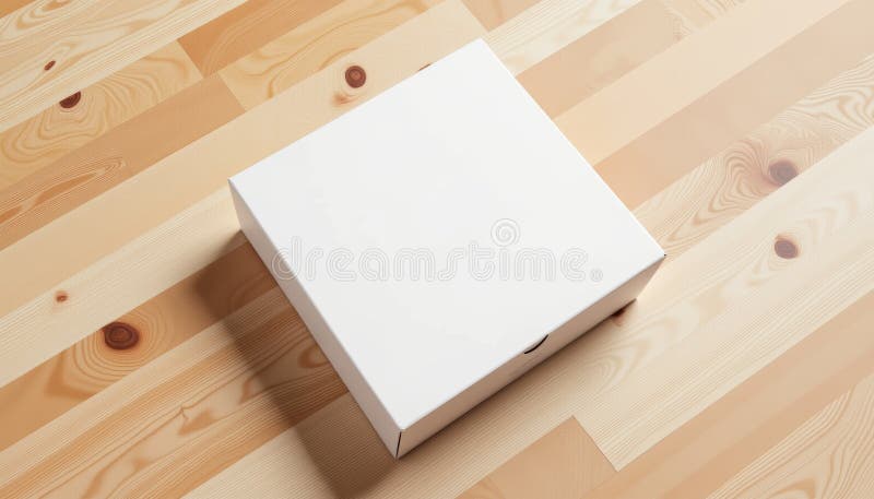 Minimal Foldable Box Mockup on Wooden Surface, Modern Branding Concept ...