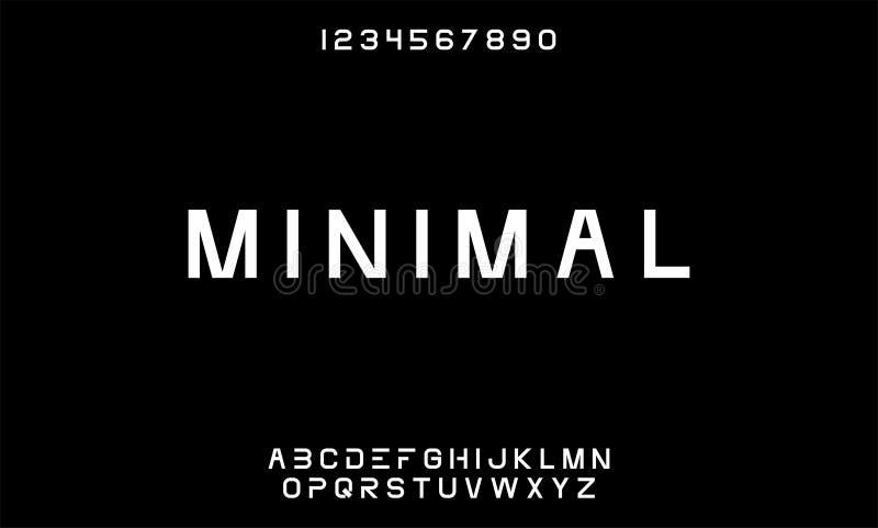Minimal font stock vector. Illustration of background - 271993304