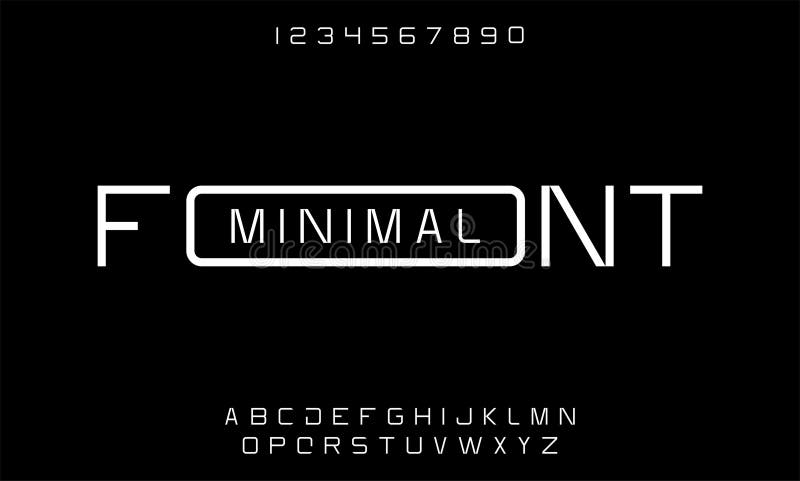 Minimal font stock vector. Illustration of designs, vintage - 271993302