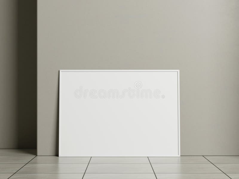 Minimal Frame Mockup on the Wall Stock Illustration - Illustration of ...