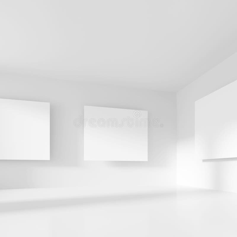 Minimal Gallery Interior stock illustration. Illustration of city ...