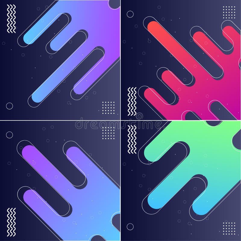 Minimal Geometric Backgrounds Pack of 4 with Bright and Trendy Colors ...