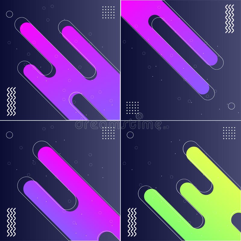 Minimal Geometric Backgrounds Pack of 4 with Bright and Trendy Colors ...