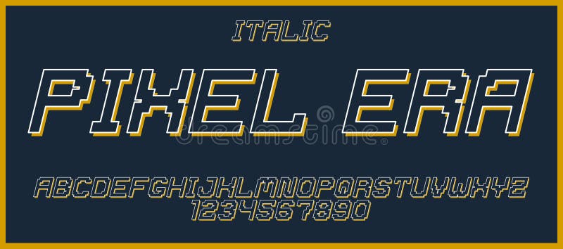 Minimal Geometric Cyberpunk Font, Vector Typeface in Geometry ...