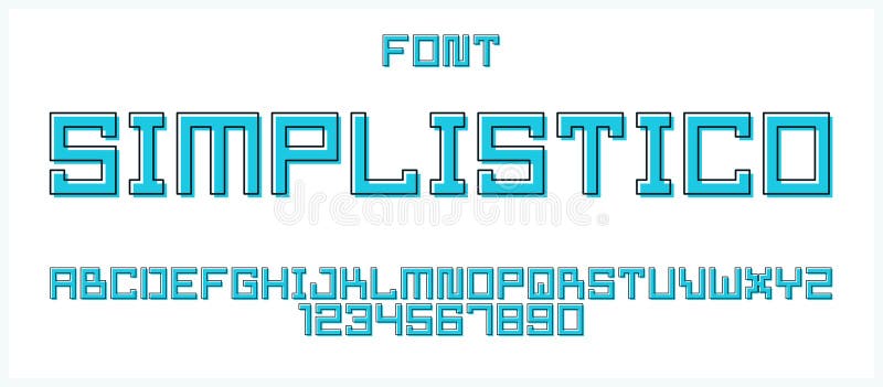 Minimal Geometric Cyberpunk Font, Vector Typeface in Geometry ...