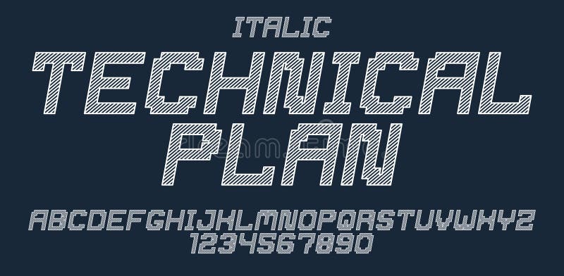 Minimal Geometric Cyberpunk Font, Vector Typeface in Geometry ...