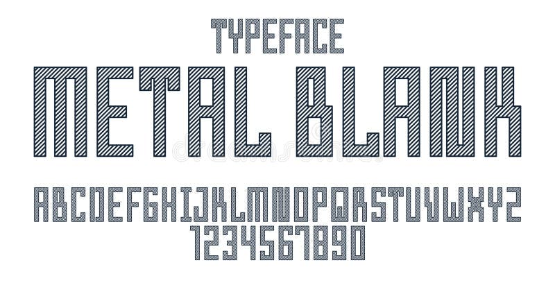 Minimal Geometric Cyberpunk Font, Vector Typeface in Geometry ...