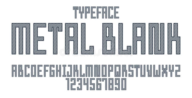Minimal Geometric Cyberpunk Font, Vector Typeface in Geometry ...