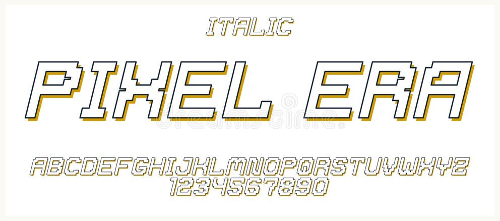 Minimal Geometric Cyberpunk Font, Vector Typeface in Geometry ...