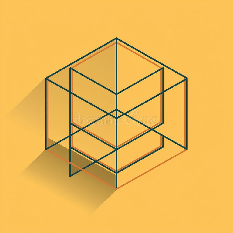 Minimal Geometric Design with Overlapping Lines Forming Optical Cube ...